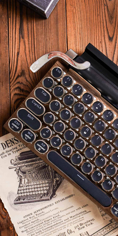 TW1867 Retro typewriter keyboard wood